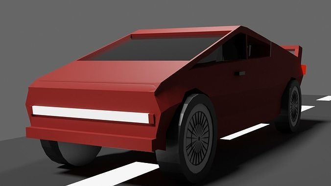 3D model LOW POLYGON TESLA CYBURG CAR MODEL IN 3D MAKE BY AK3DMODEL VR ...