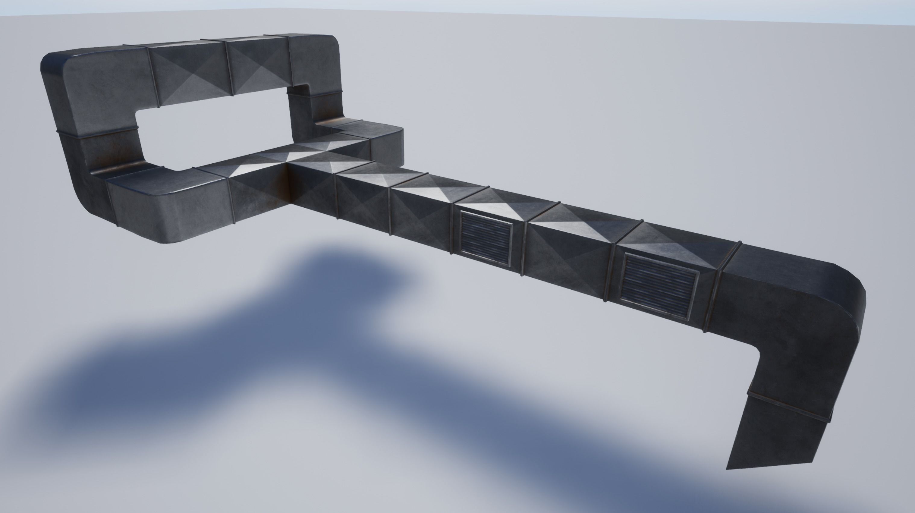 3D model Game ready modular kit for AC Ducts Vents VR / AR / low-poly ...