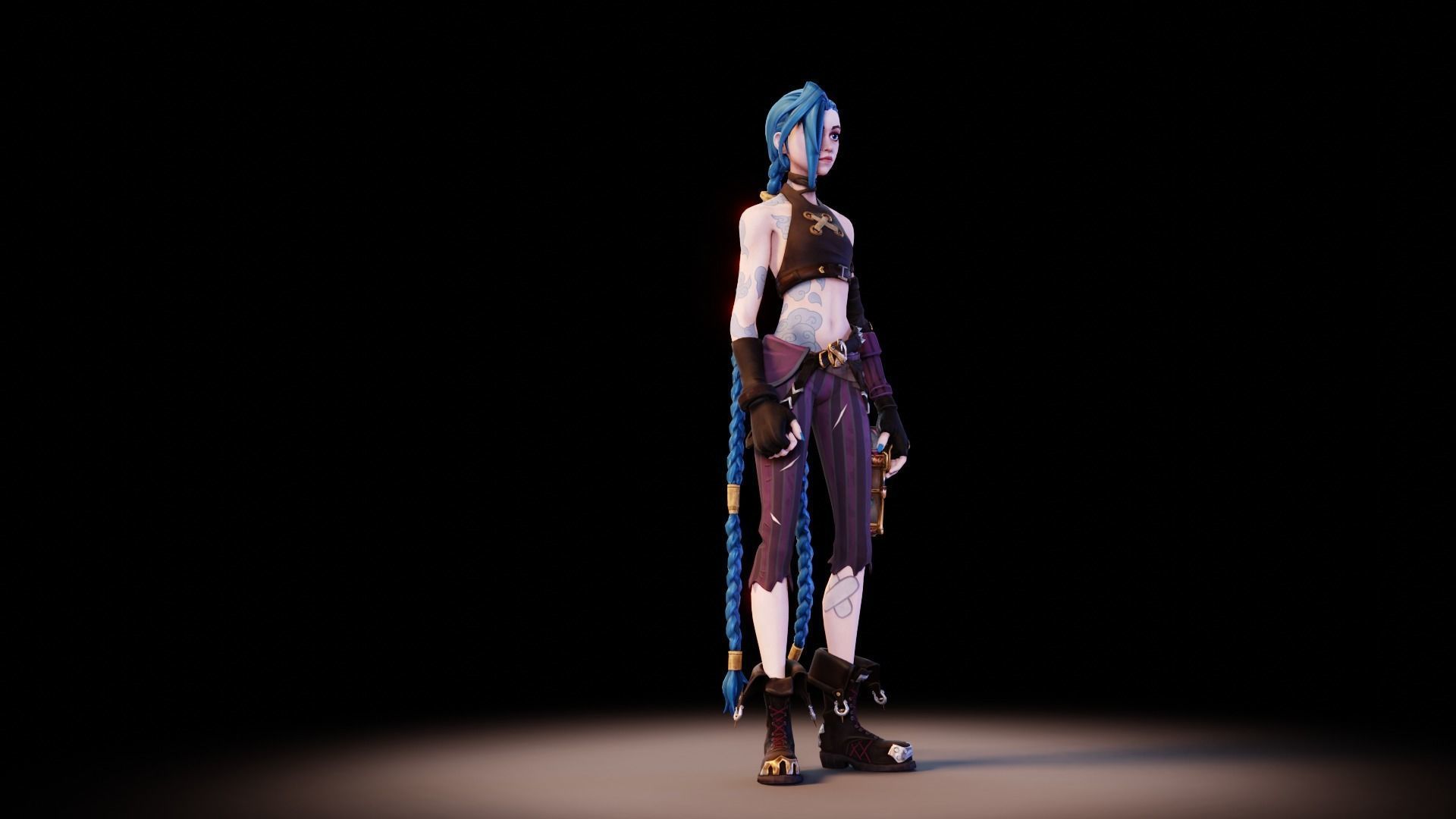 3D model Arcane Jinx Character Rig For Blender VR / AR / low-poly ...