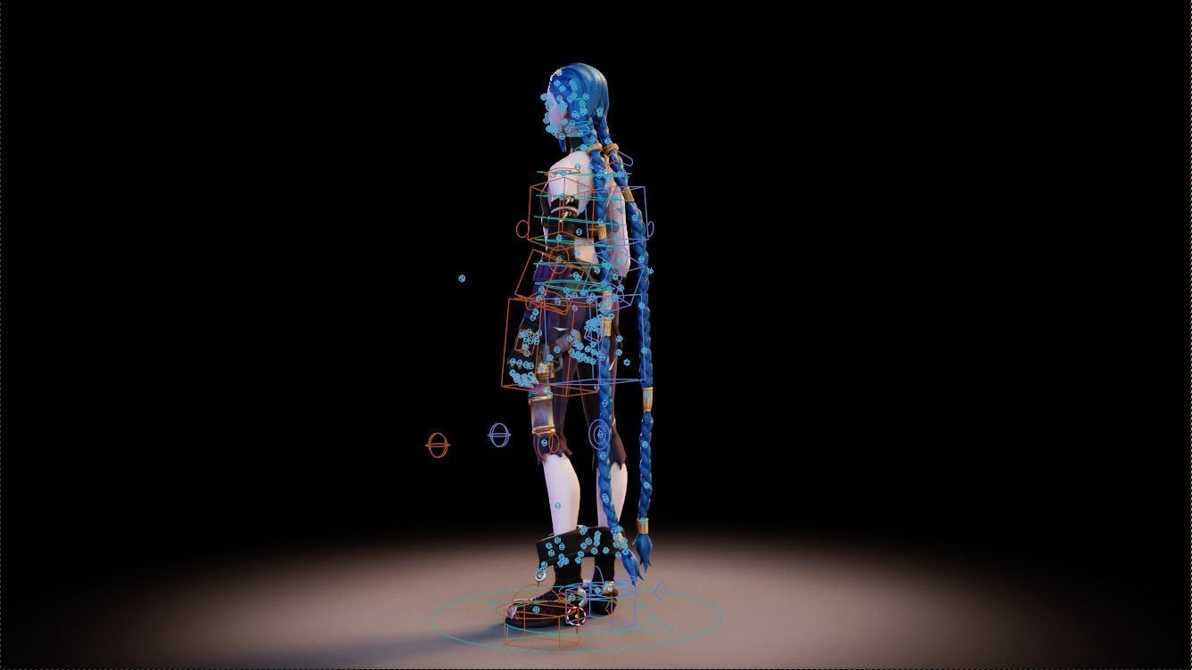 3D model Arcane Jinx Character Rig For Blender VR / AR / low-poly ...