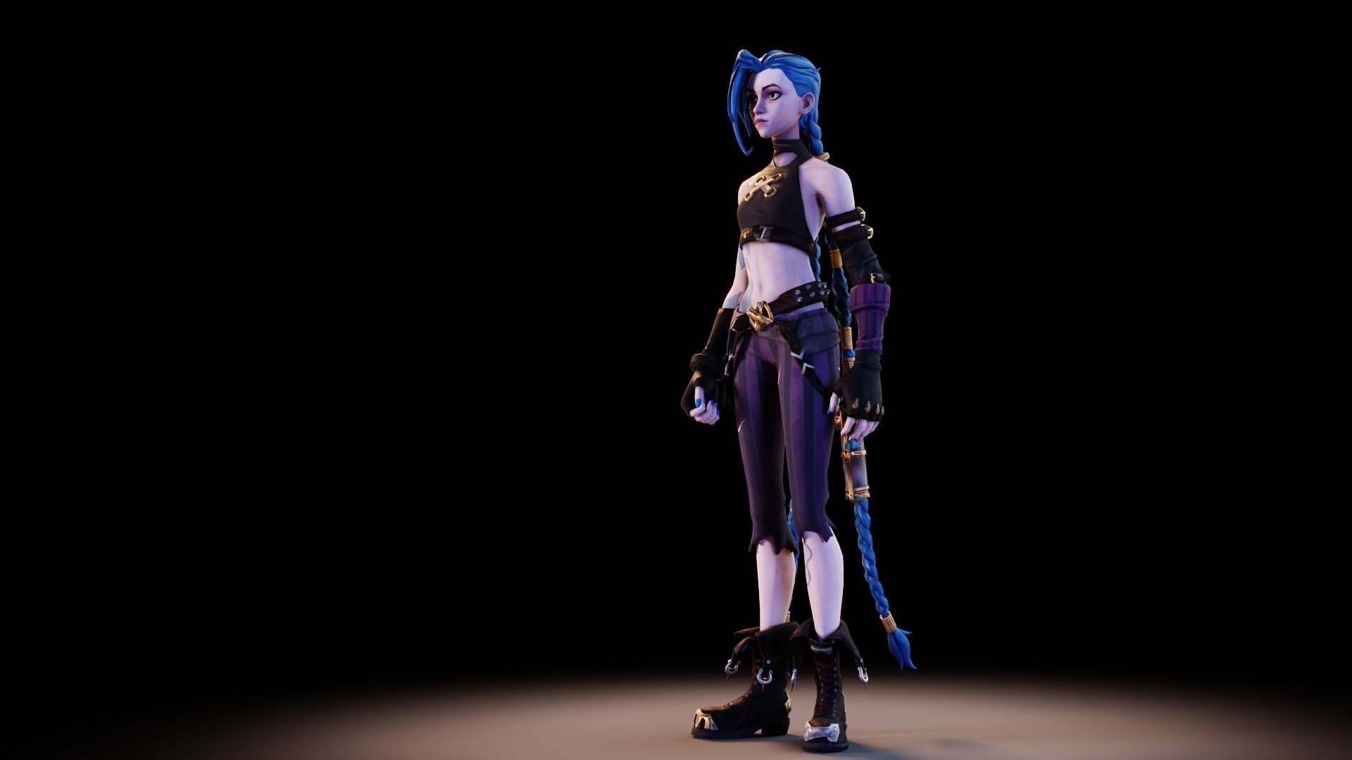 3D model Arcane Jinx Character Rig For Blender VR / AR / low-poly ...