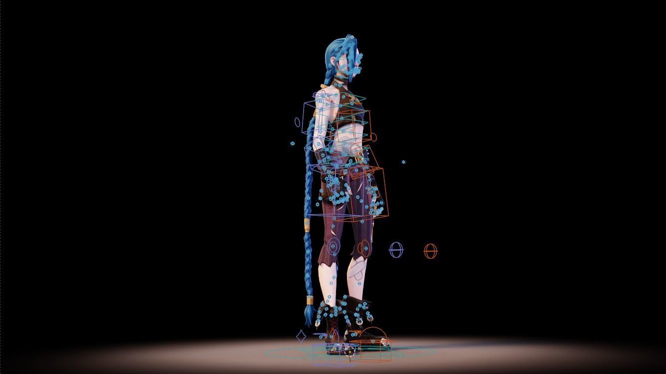 3D model Arcane Jinx Character Rig For Blender VR / AR / low-poly ...