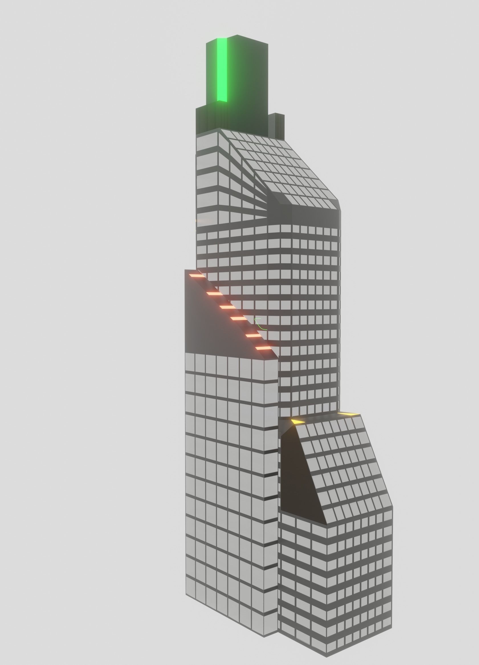 3D model Low-Poly skyscrapers collection VR / AR / low-poly | CGTrader