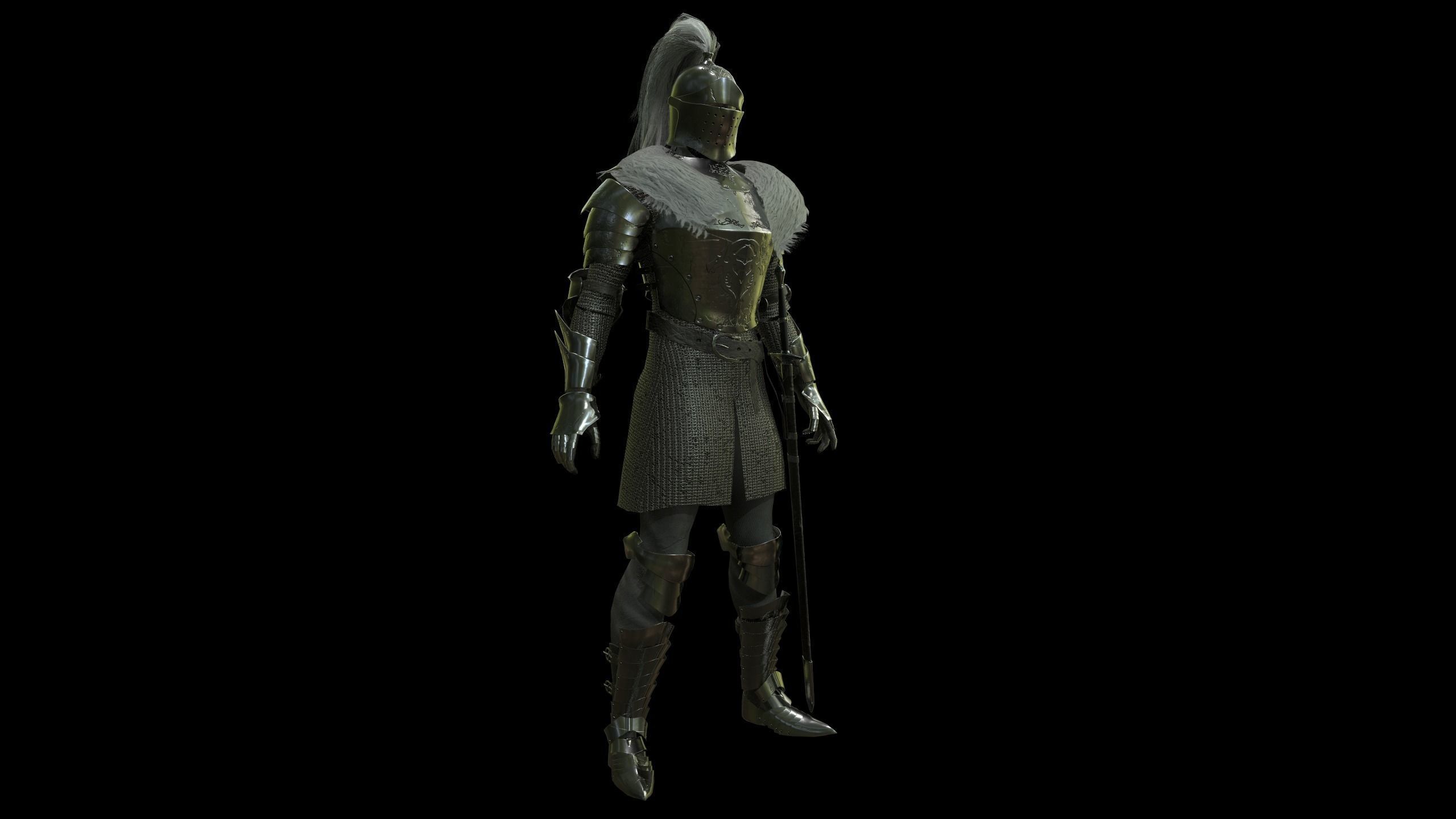 3D model Fantasy Knight VR / AR / low-poly | CGTrader