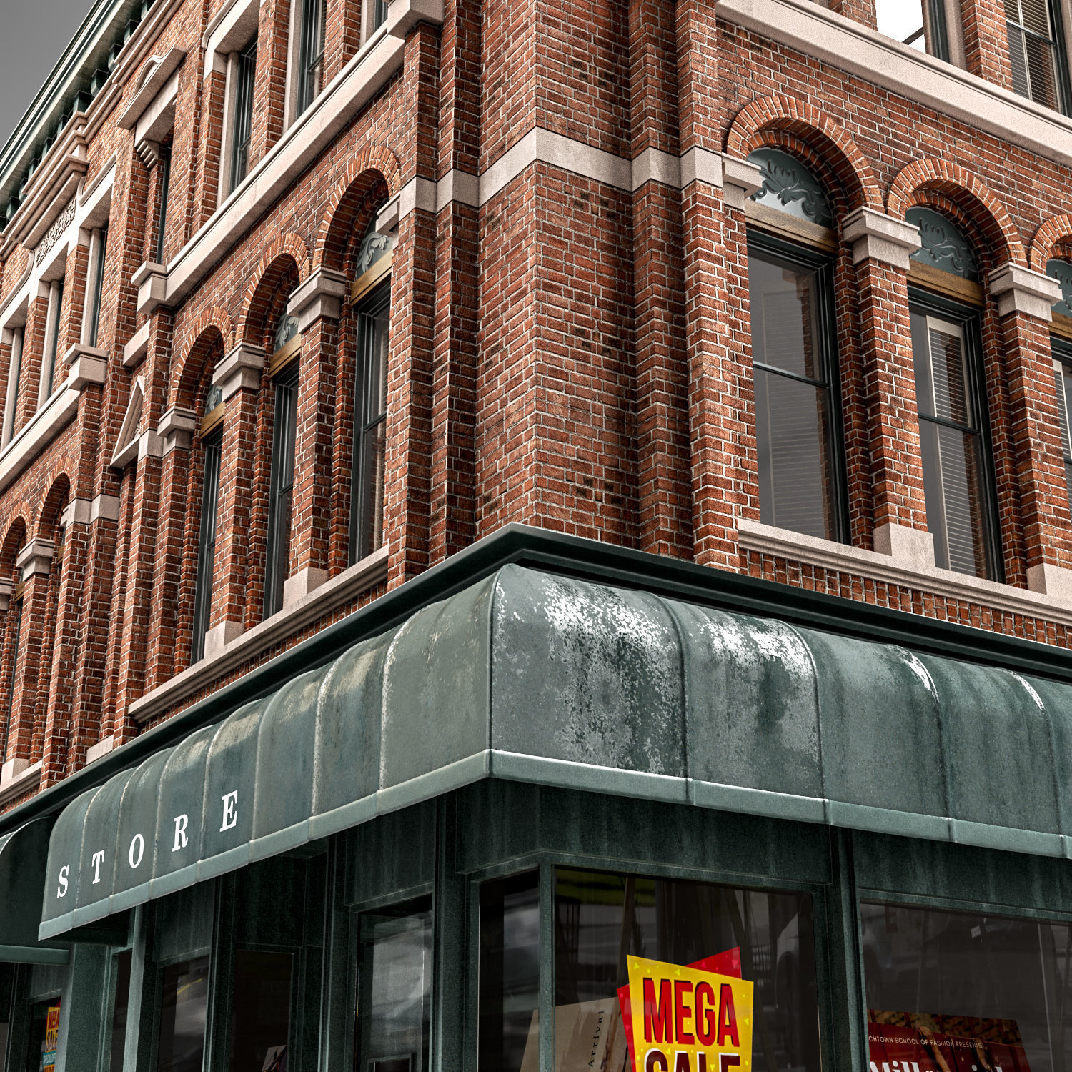 brick building 3D model | CGTrader