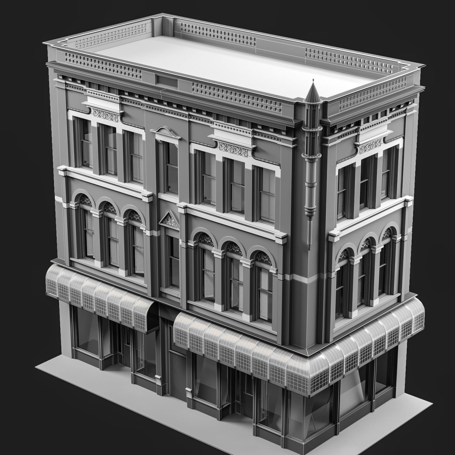 brick building 3D model | CGTrader