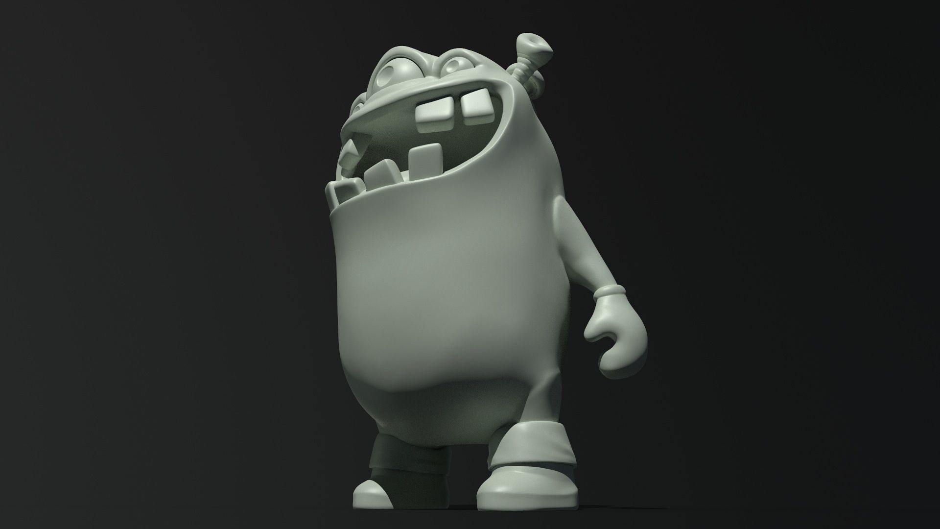 Alien cartoon 3D model 3D printable | CGTrader