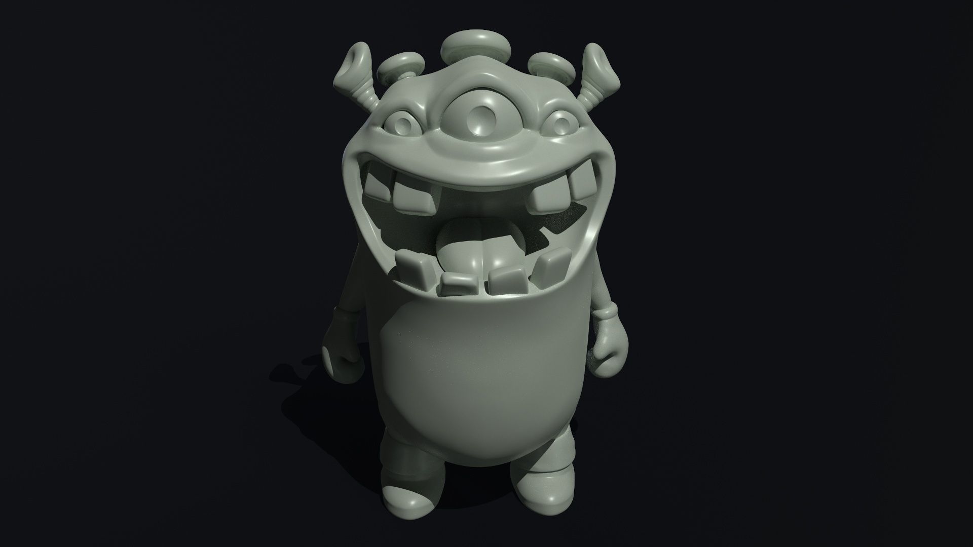 Alien cartoon 3D model 3D printable | CGTrader