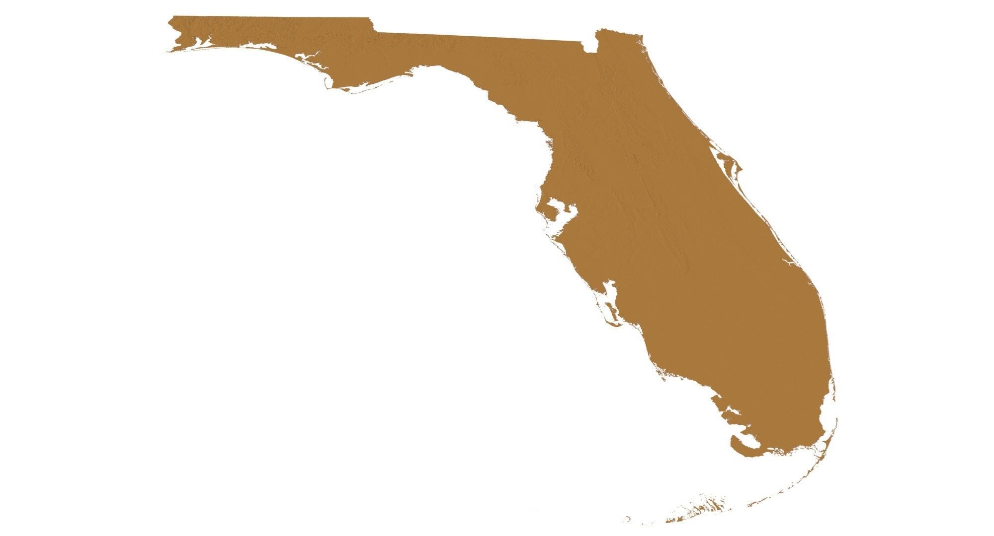 State of Florida STL model 3D Project 3D model 3D printable | CGTrader