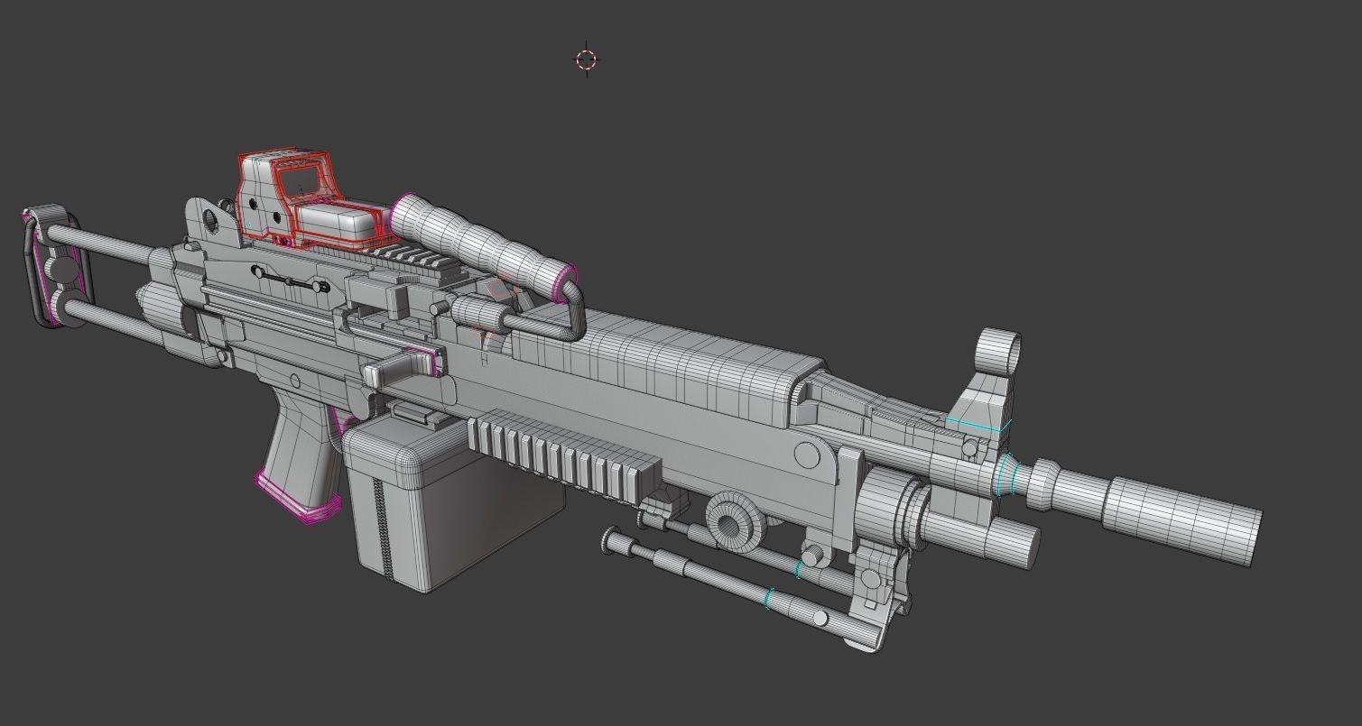 FN MINI M249 Light Machine Gun 3D model | CGTrader