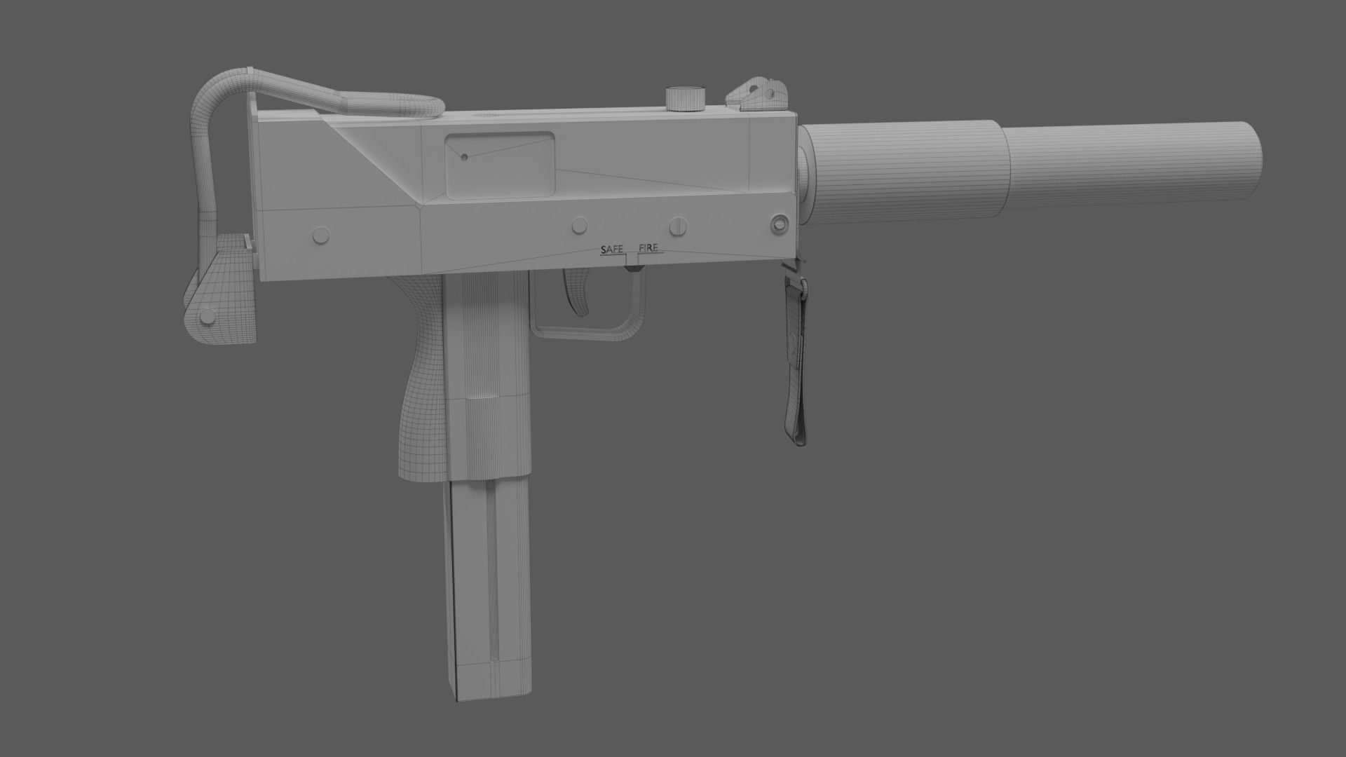 MAC 10 Submachine gun free 3D model | CGTrader
