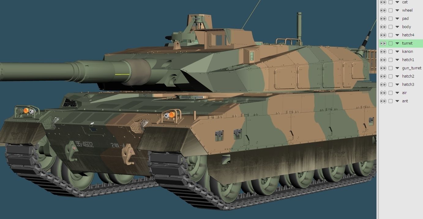 JGSDF Type10 TK 3D model | CGTrader