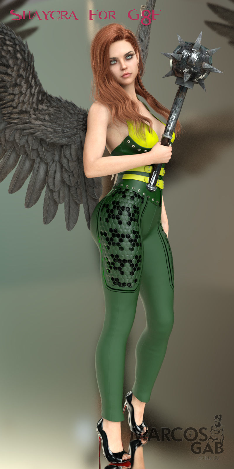 Shayera for Genesis 8 Female 3D model animated rigged | CGTrader