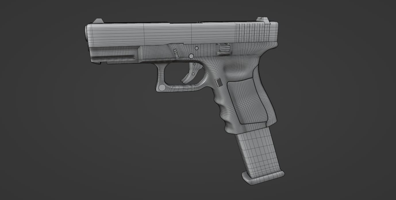 Glock 19 Semi Automatic Pistol free 3D model | CGTrader