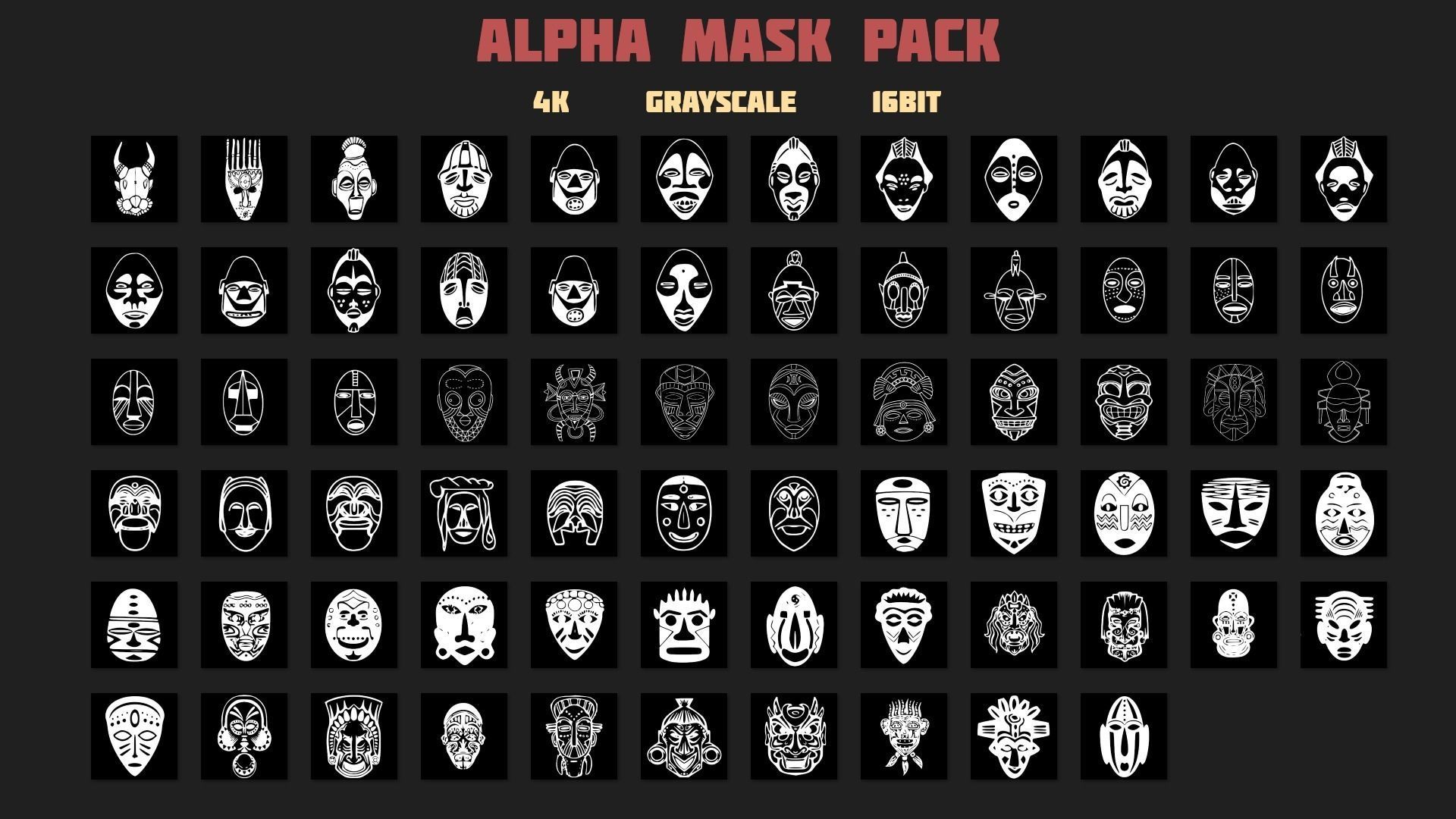 Alpha mask pack Texture | CGTrader