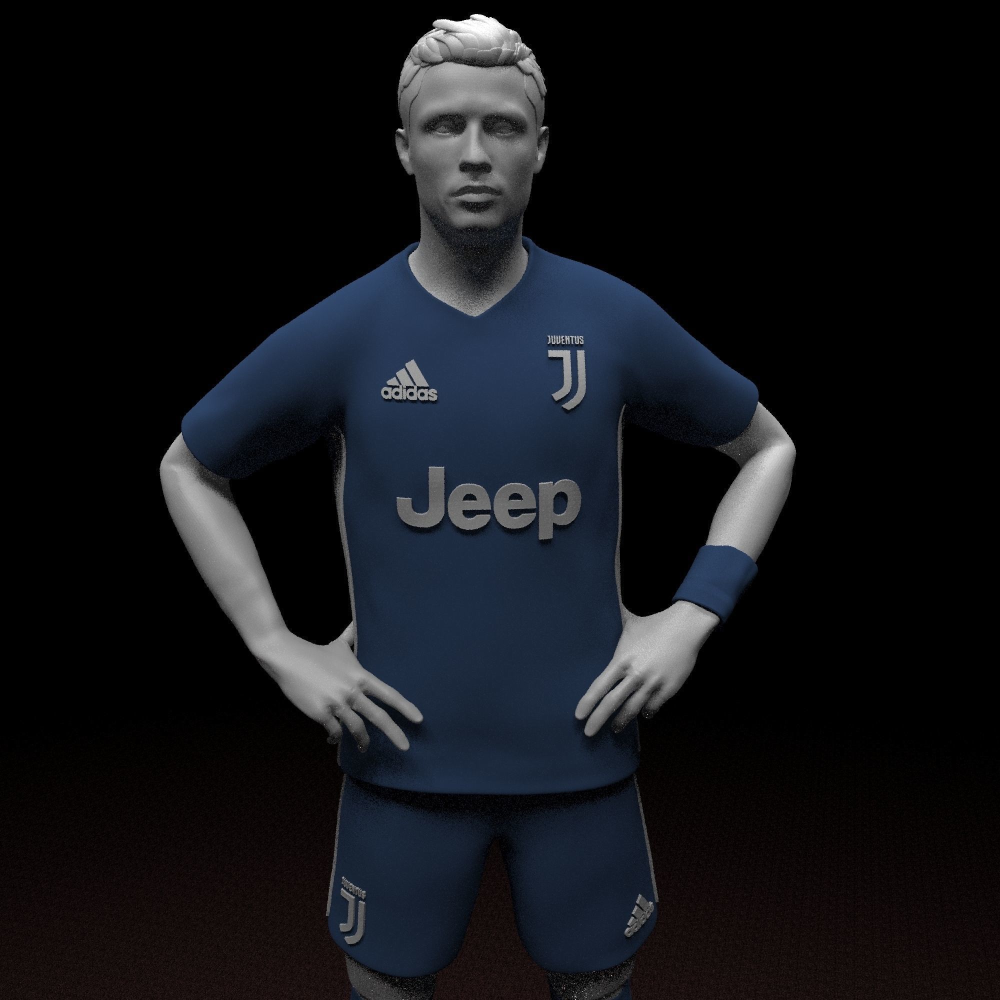 Christiano Ronaldo STL file ready for printing 3D model 3D printable ...