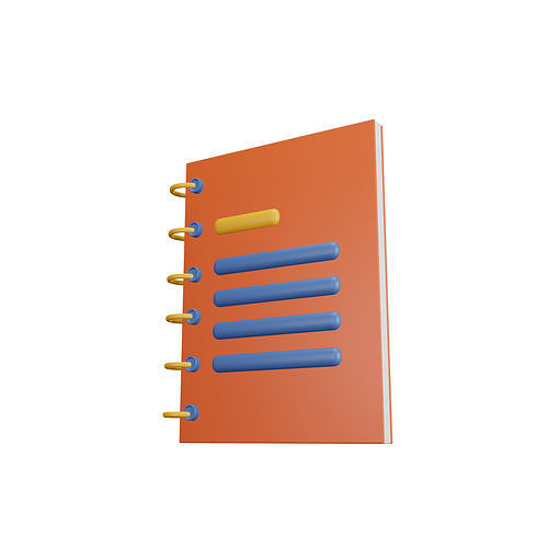 3D model Binder 3D Model orange notebook VR / AR / low-poly | CGTrader