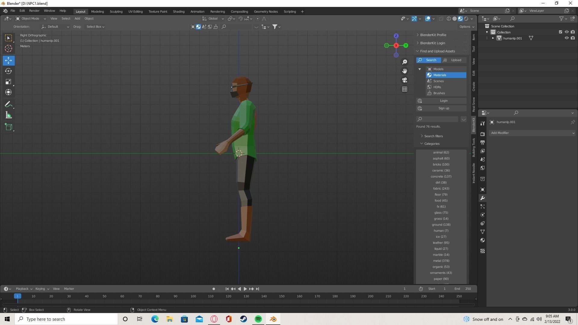 3D model lowpoly person VR / AR / low-poly | CGTrader