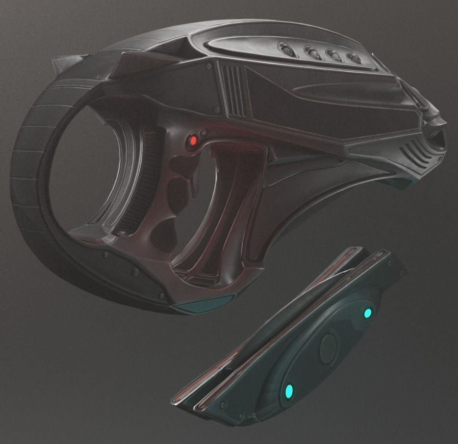 3D model Futuristic Handgun VR / AR / low-poly animated | CGTrader