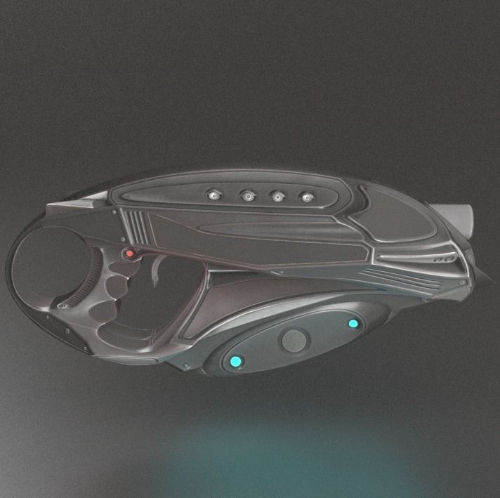 3D model Futuristic Handgun VR / AR / low-poly animated | CGTrader