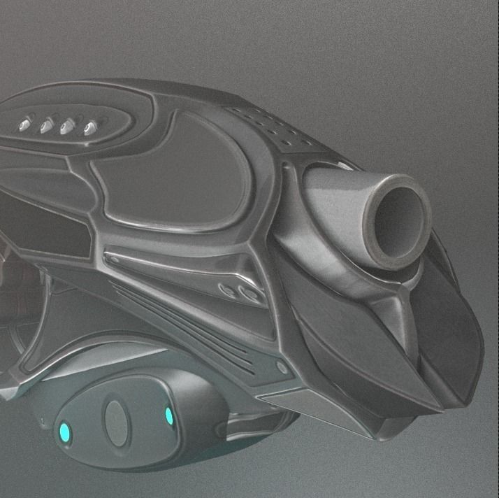 3D model Futuristic Handgun VR / AR / low-poly animated | CGTrader