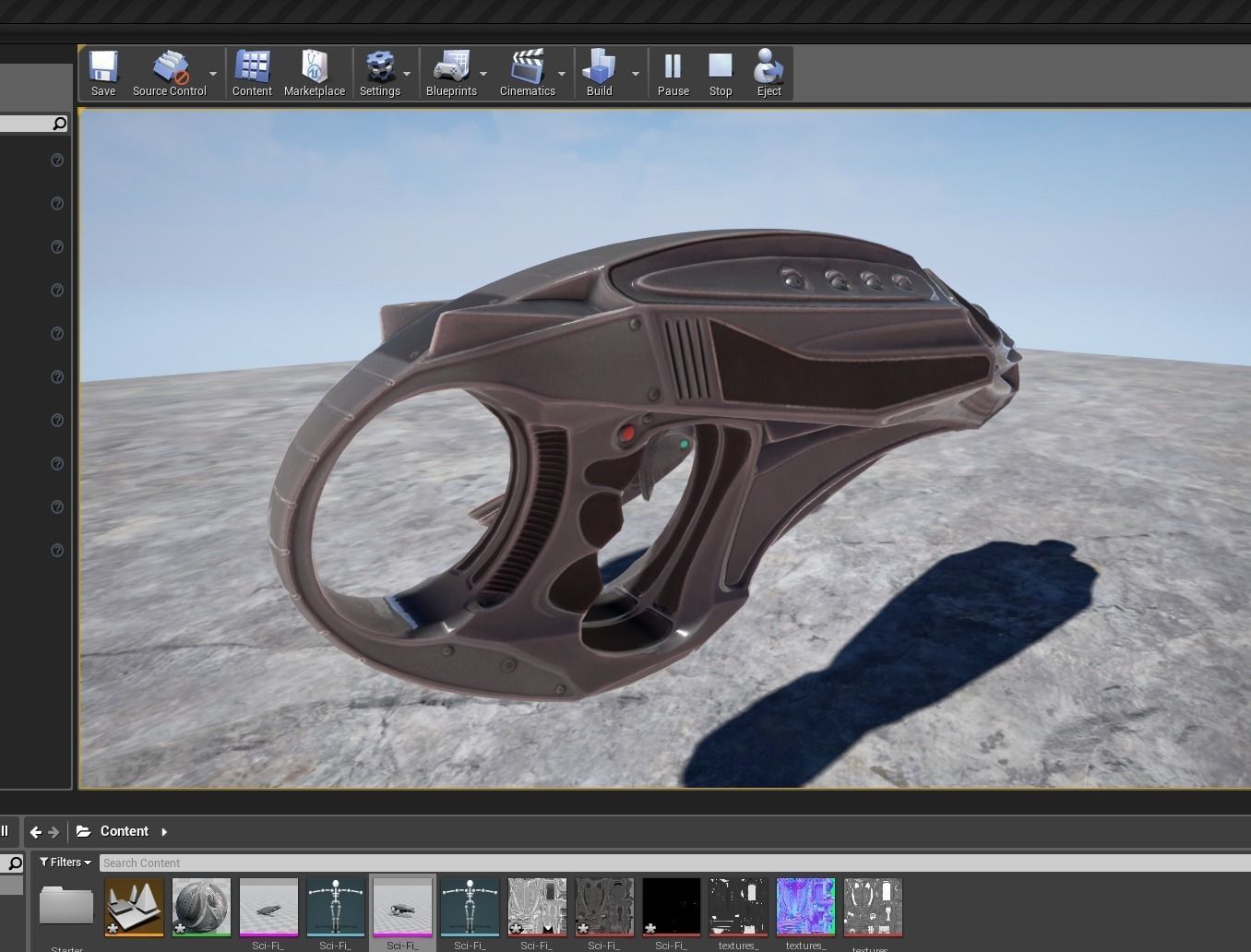 3D model Futuristic Handgun VR / AR / low-poly animated | CGTrader