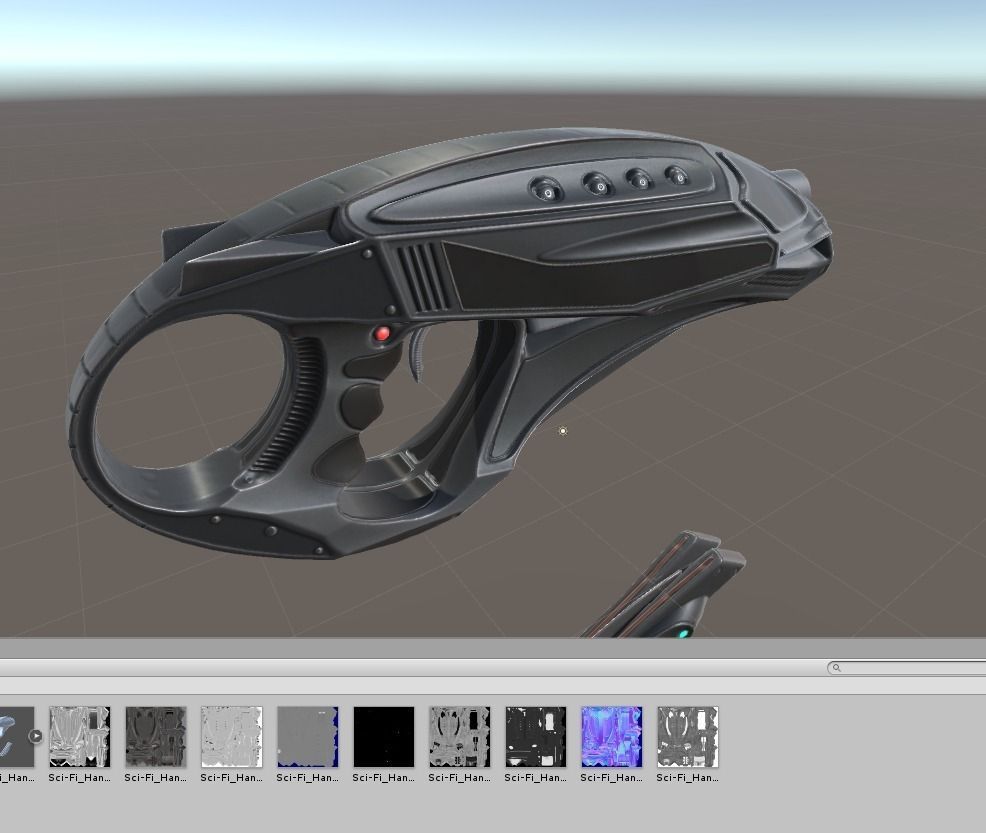 3D model Futuristic Handgun VR / AR / low-poly animated | CGTrader