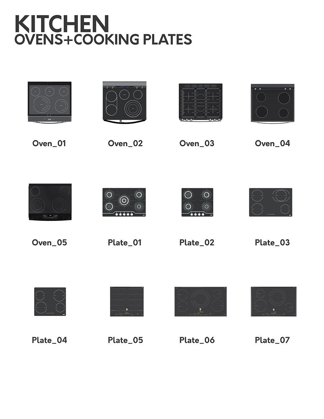 2D Floor Plan Furniture - Top View PSD - MORE than 300 cutouts 3D model ...