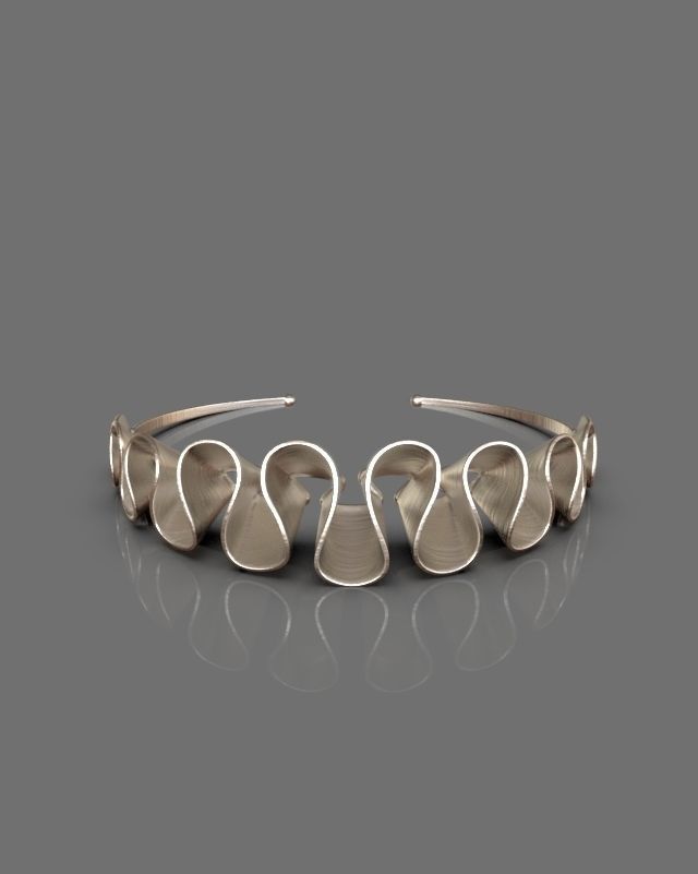 Modern style cuff bracelet 3D model 3D printable | CGTrader