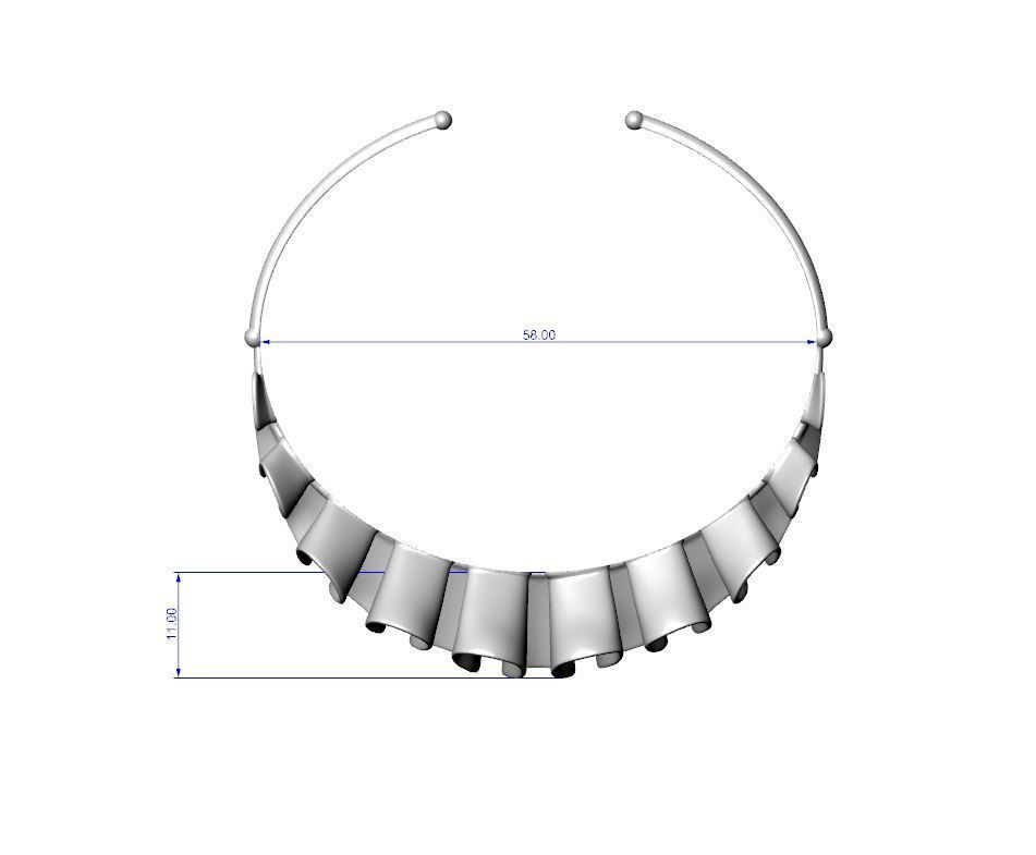 Modern style cuff bracelet 3D model 3D printable | CGTrader