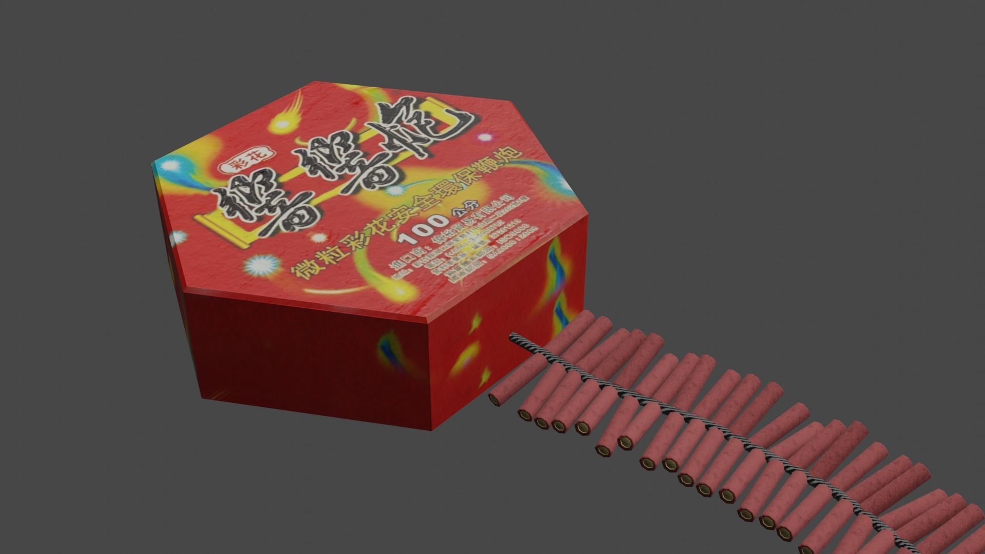3D model Chinese Firecrackers - Game Ready - PBR VR / AR / low-poly ...