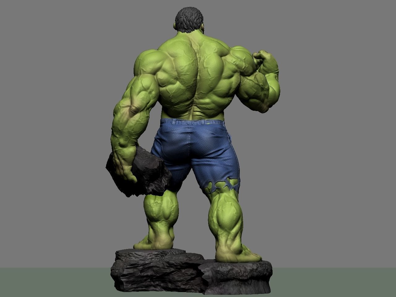 the hulk incredible statue 3D model 3D printable | CGTrader