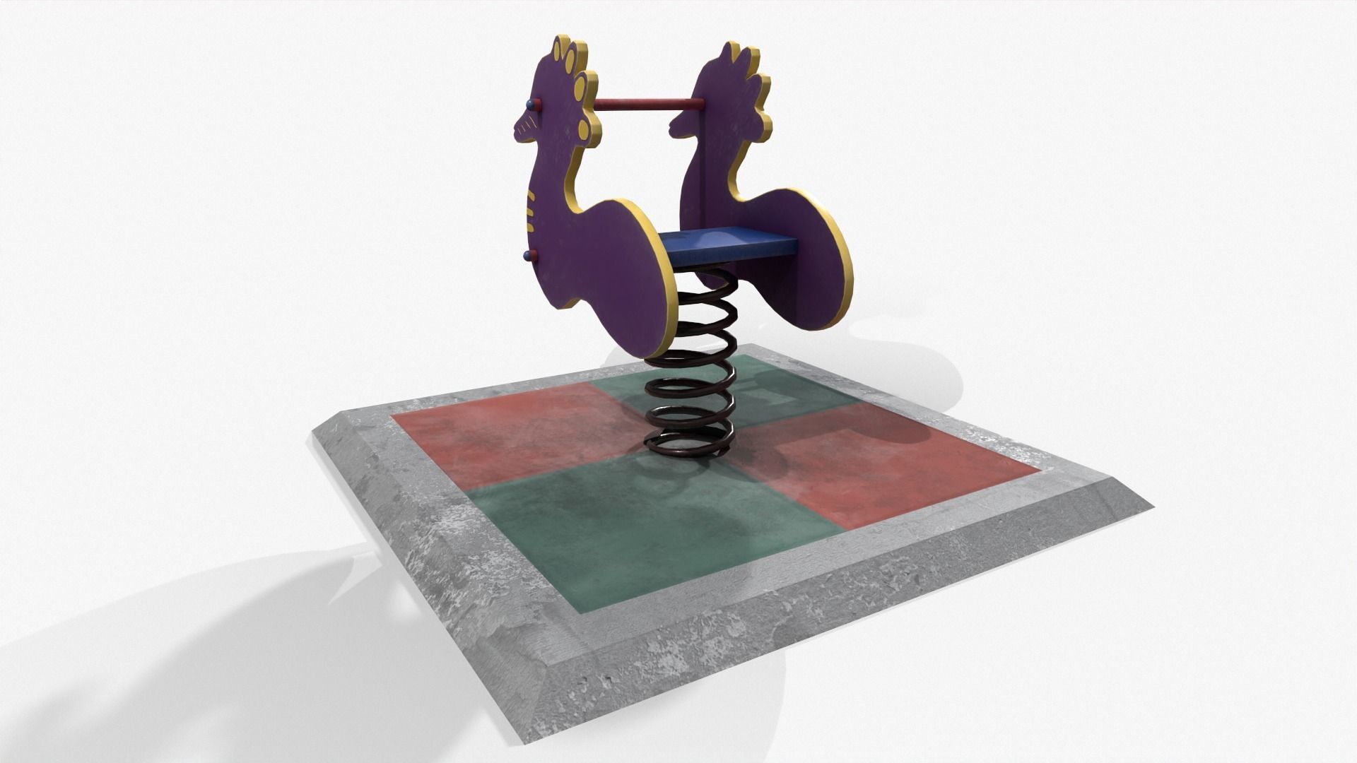 3D model Spring Rider Seahorse VR / AR / low-poly | CGTrader