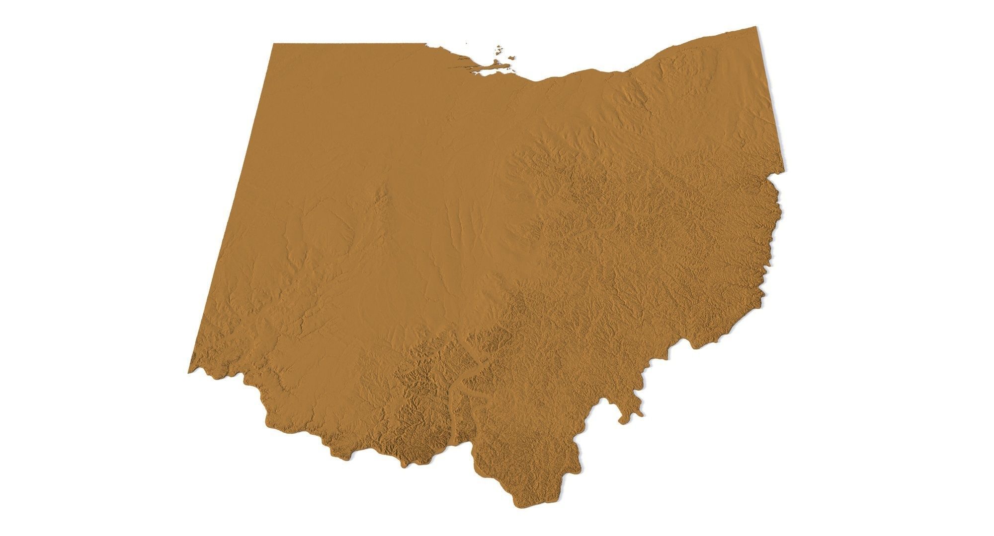 State of Ohio STL model 3D Project 3D model 3D printable | CGTrader