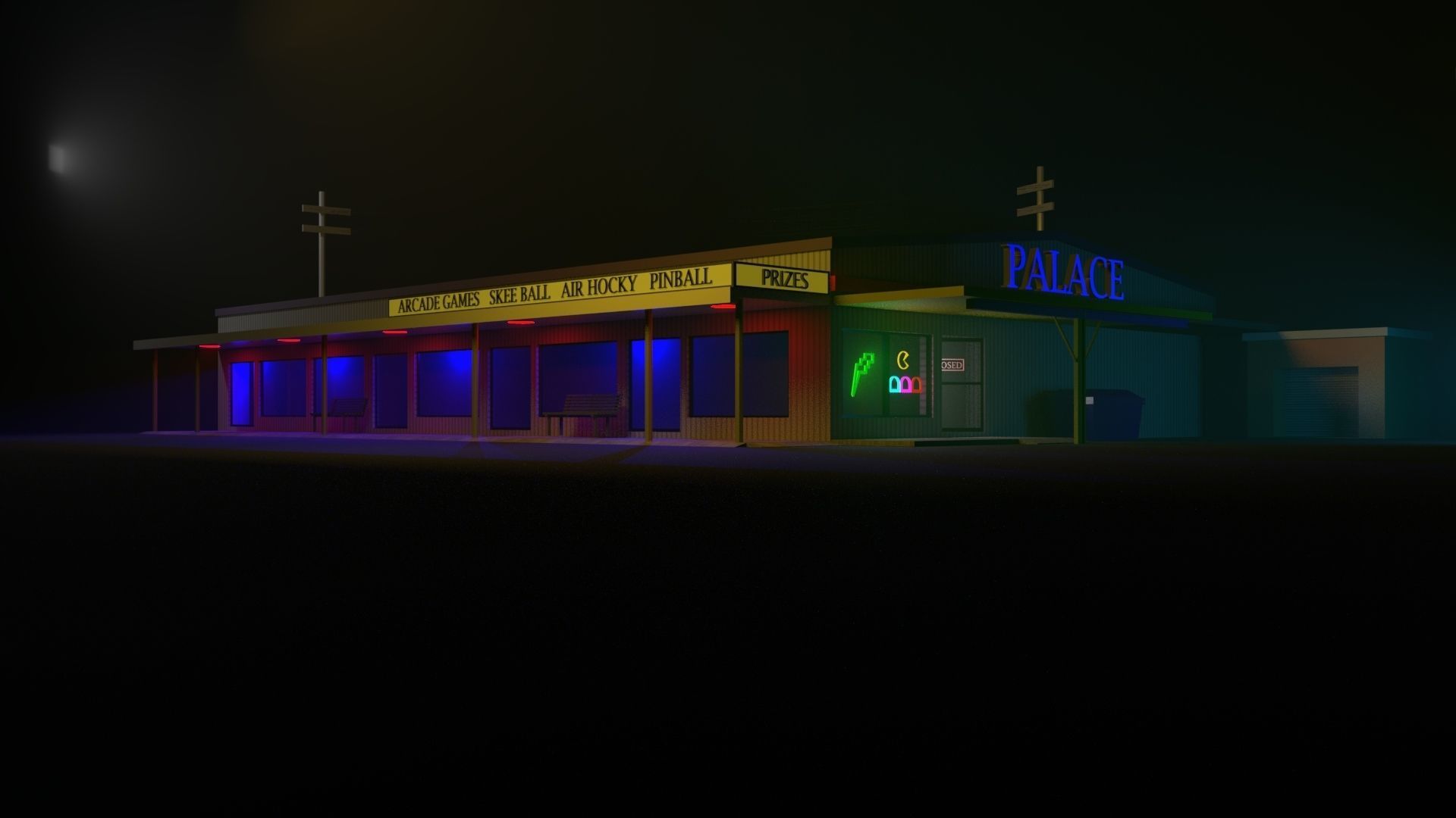 3D model Stranger Things Arcade VR / AR / low-poly | CGTrader