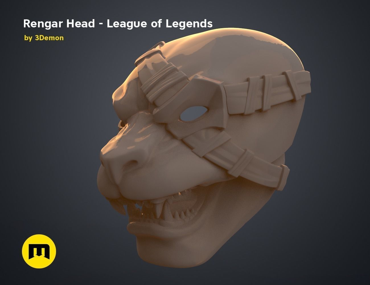 Rengar Head - League of Legends 3D model 3D printable | CGTrader
