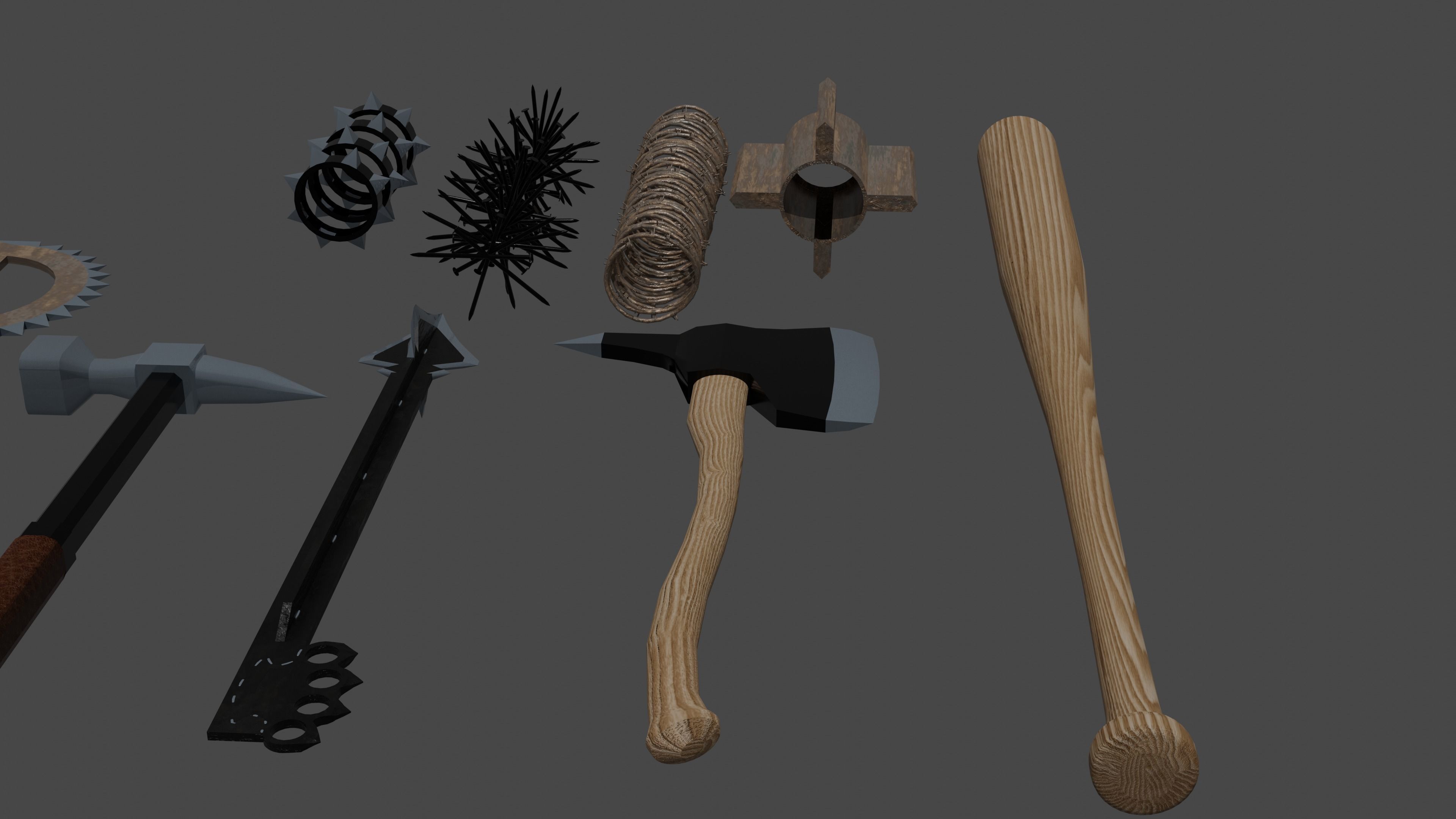 3D model melee weapons VR / AR / low-poly | CGTrader