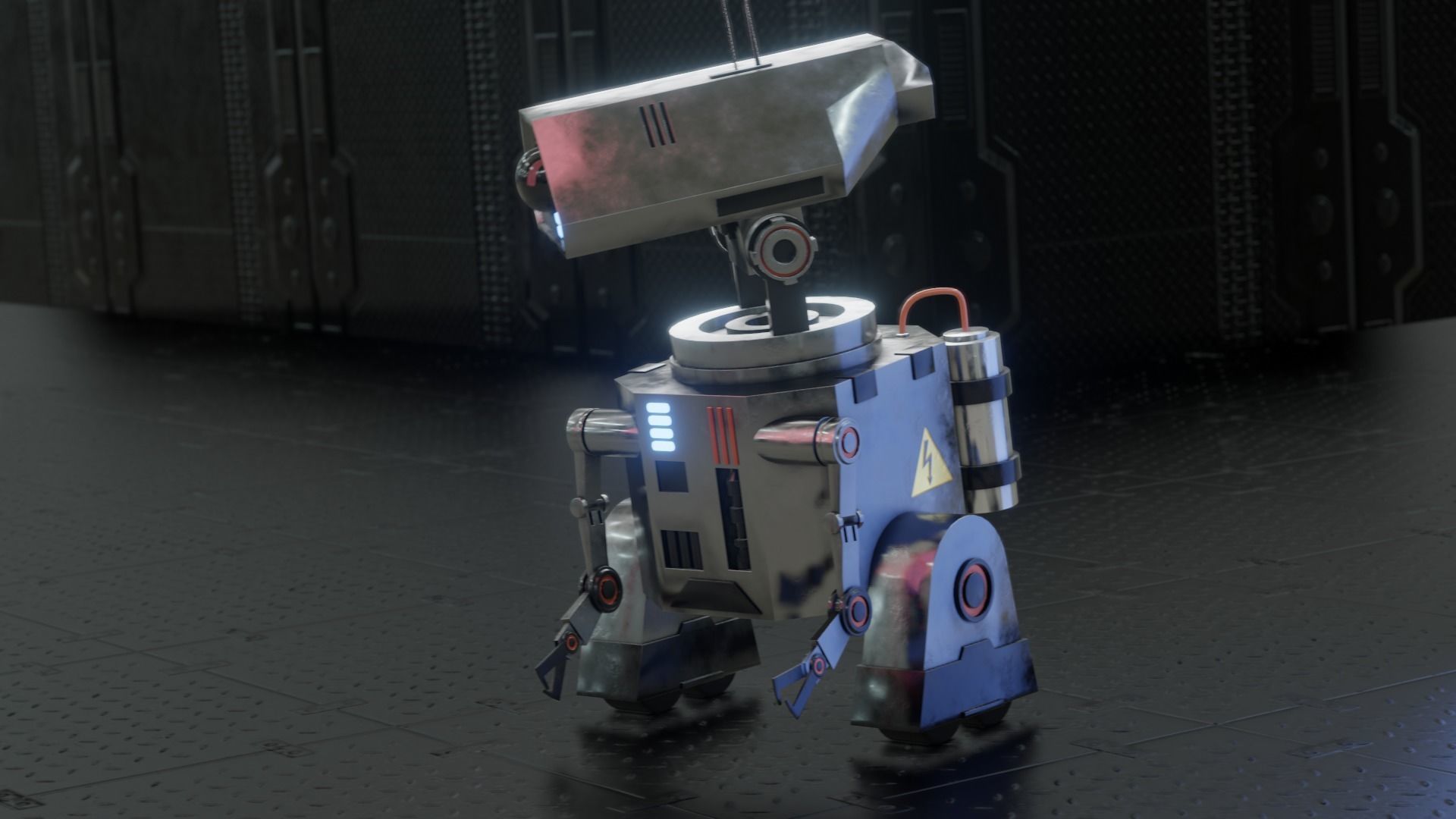 simple sci-fi robot 3D model animated rigged | CGTrader
