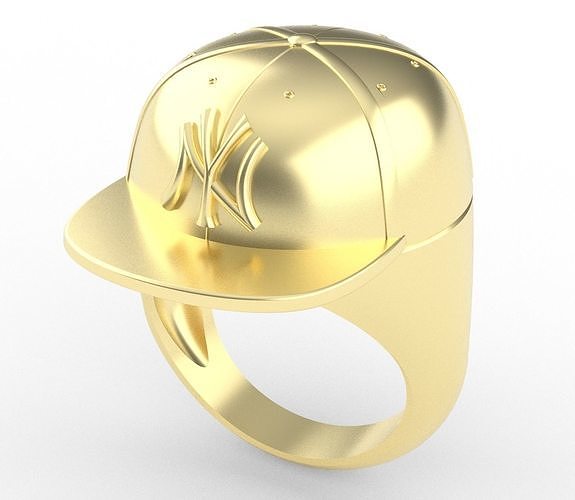 Yankees Cap Ring 3D model 3D printable | CGTrader