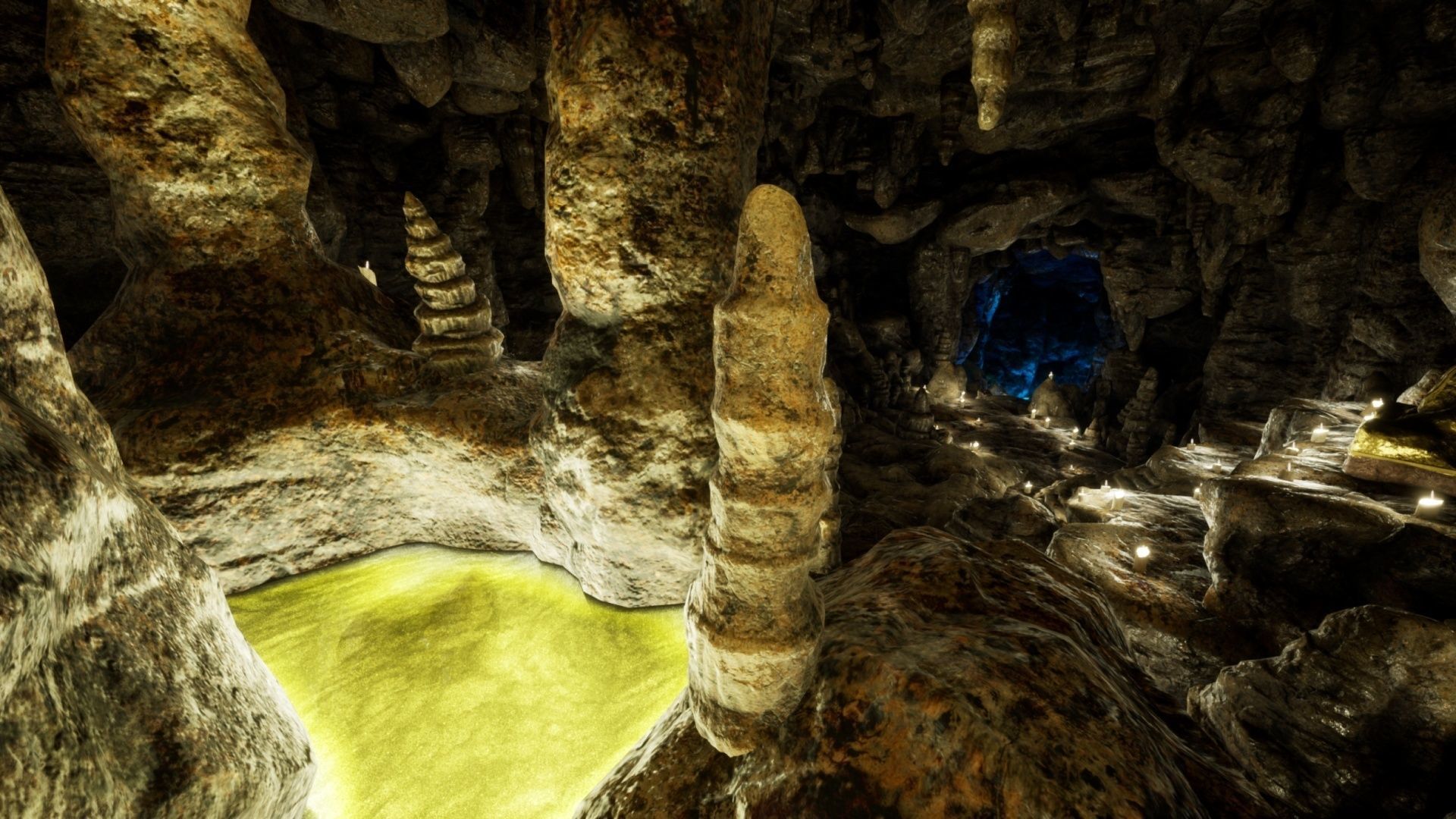 3D model Ancient Modular Fantasy Cave - UE4 VR / AR / low-poly | CGTrader