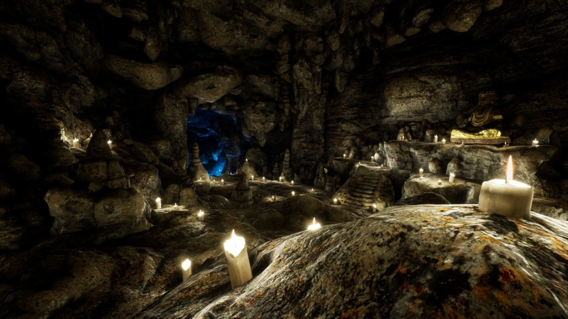 3D model Ancient Modular Fantasy Cave - UE4 VR / AR / low-poly | CGTrader