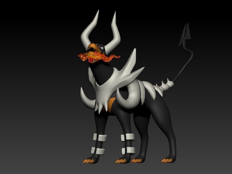 pokemon mega houndoom 3D model 3D printable | CGTrader