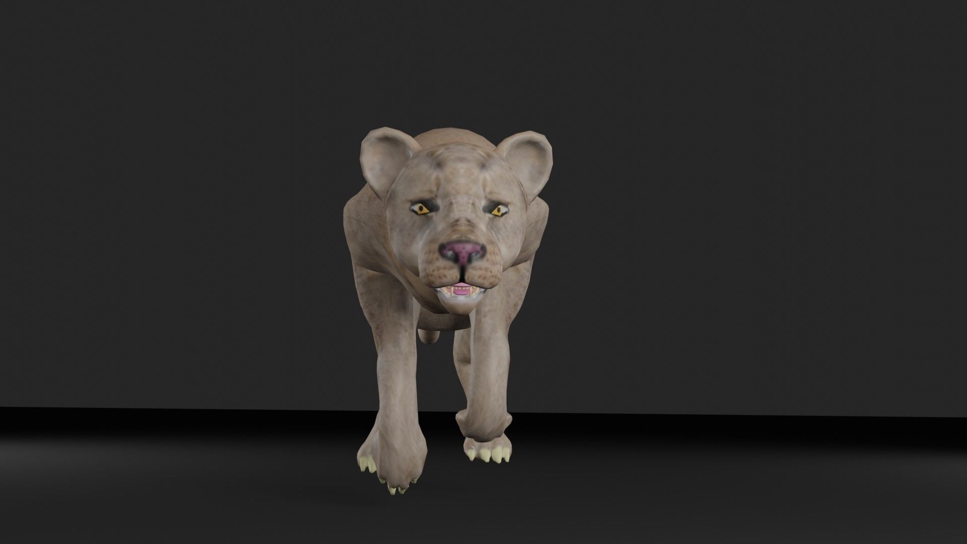 3D model LIONESS ANIMATED VR / AR / low-poly | CGTrader