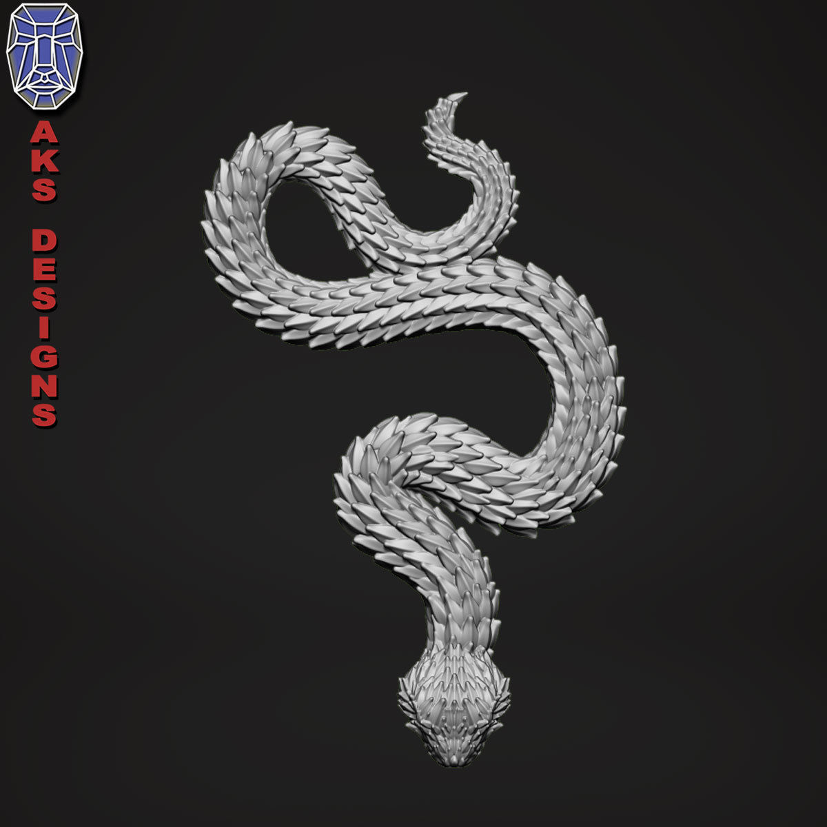snake version 1 Bas relief for cnc 3D model 3D printable | CGTrader