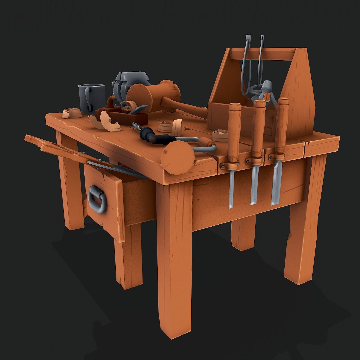 3D model Stylized Carpentry Bench VR / AR / low-poly | CGTrader 3D model Stylized Carpentry Bench VR / AR / low-poly | CGTrader