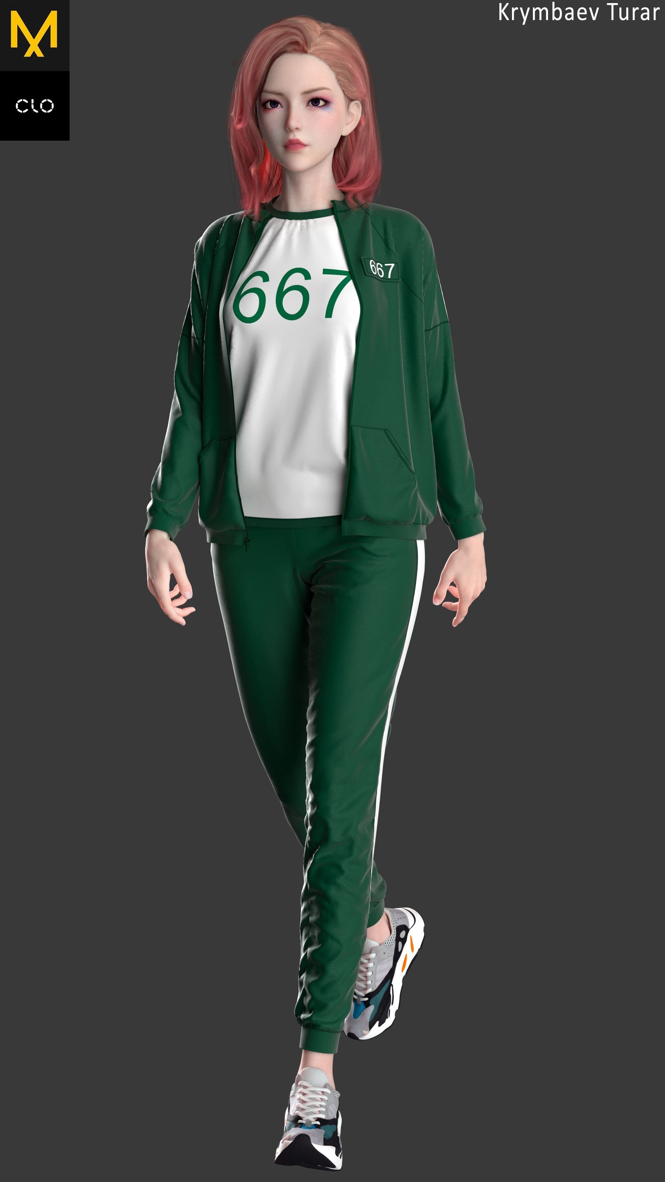 Squid Game Marvelous Designer project 3D model | CGTrader