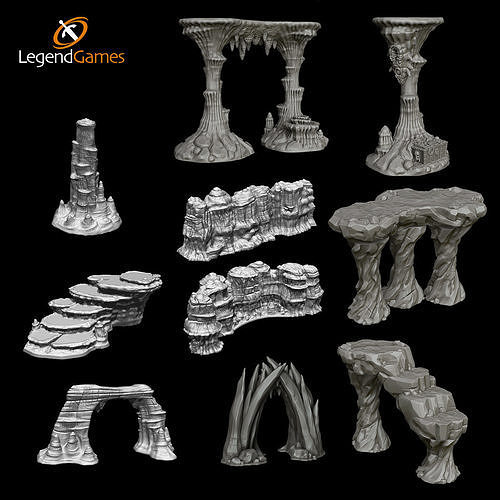 LegendGames Cavern Set 3D model 3D printable | CGTrader
