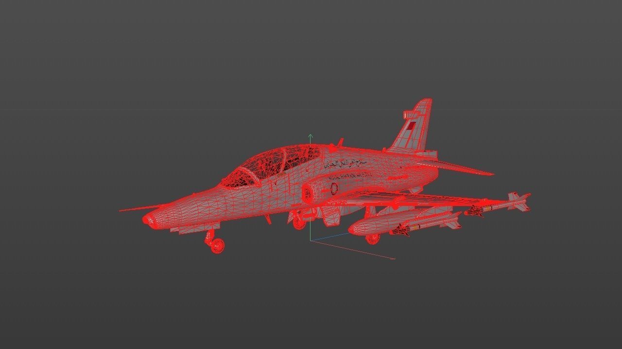 3D model BAE Hawk 129 Royal Bahraini Air Force VR / AR / low-poly ...