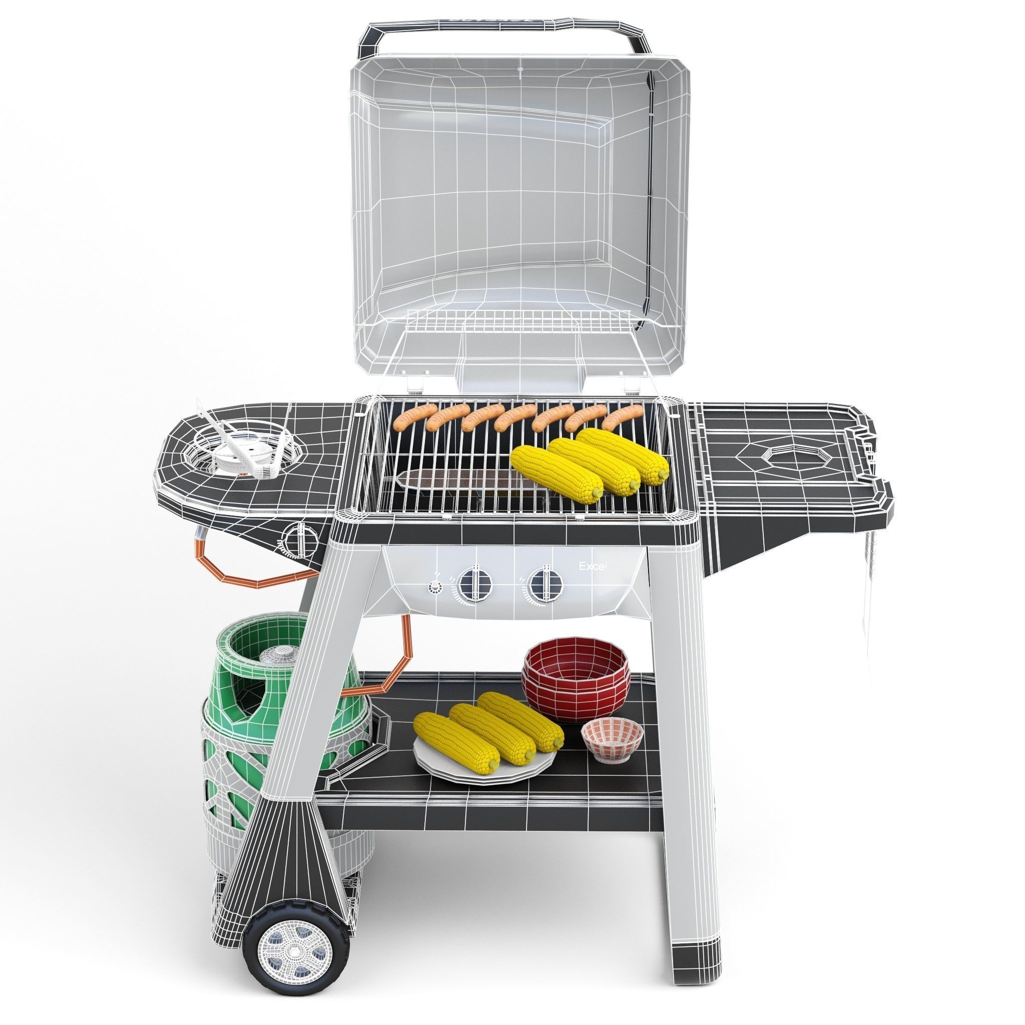 Barbecue Outback Excel 2 Burner Gas 3D model | CGTrader