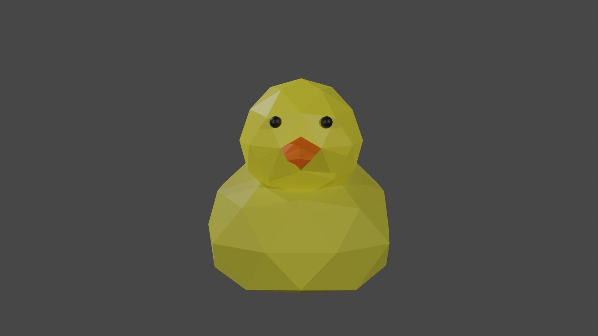 Low poly duck chick free 3D model | CGTrader